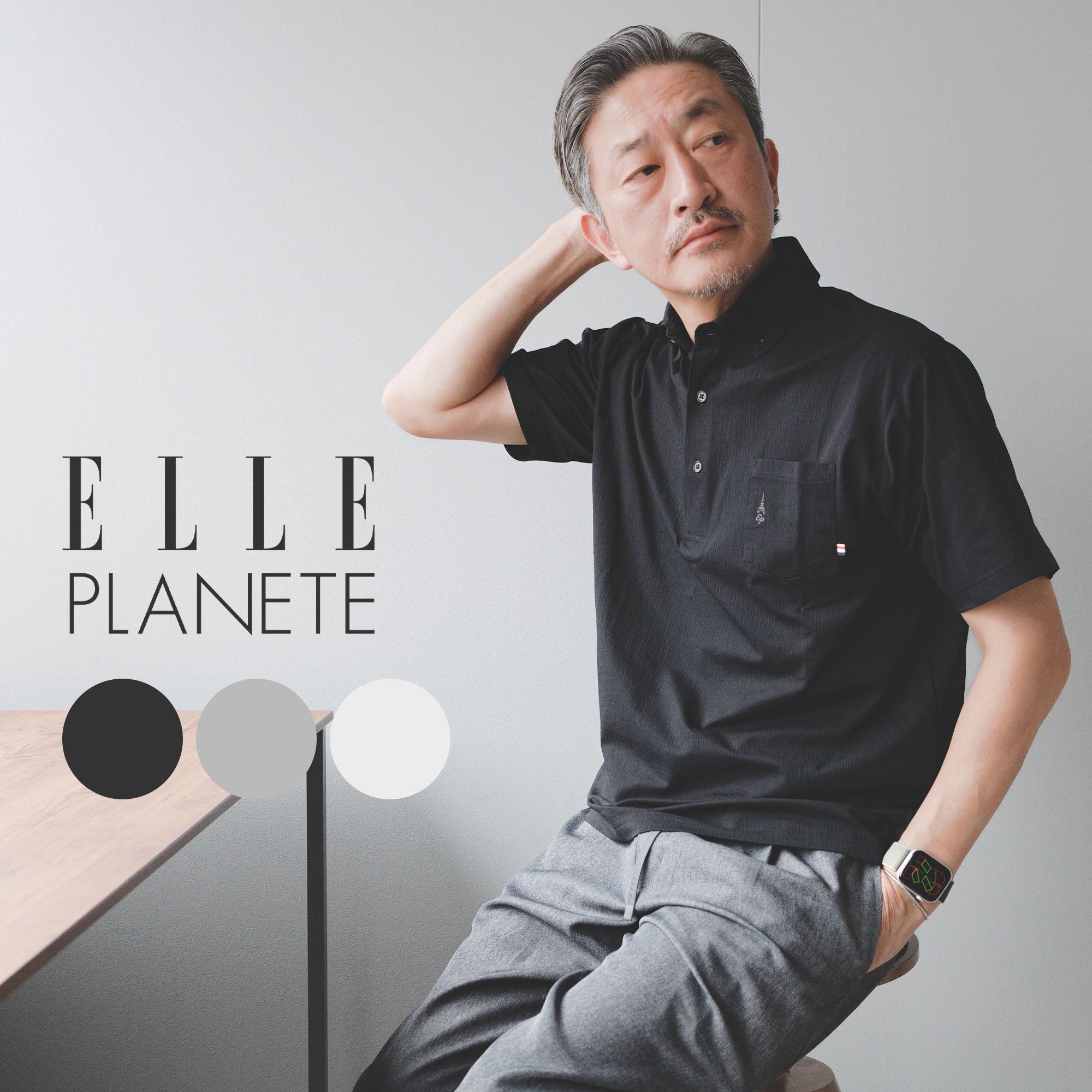 [ELLE PLANETE] 楊柳ボタンダウンポロシャツ - AWC active worker components – AWC │ active worker components