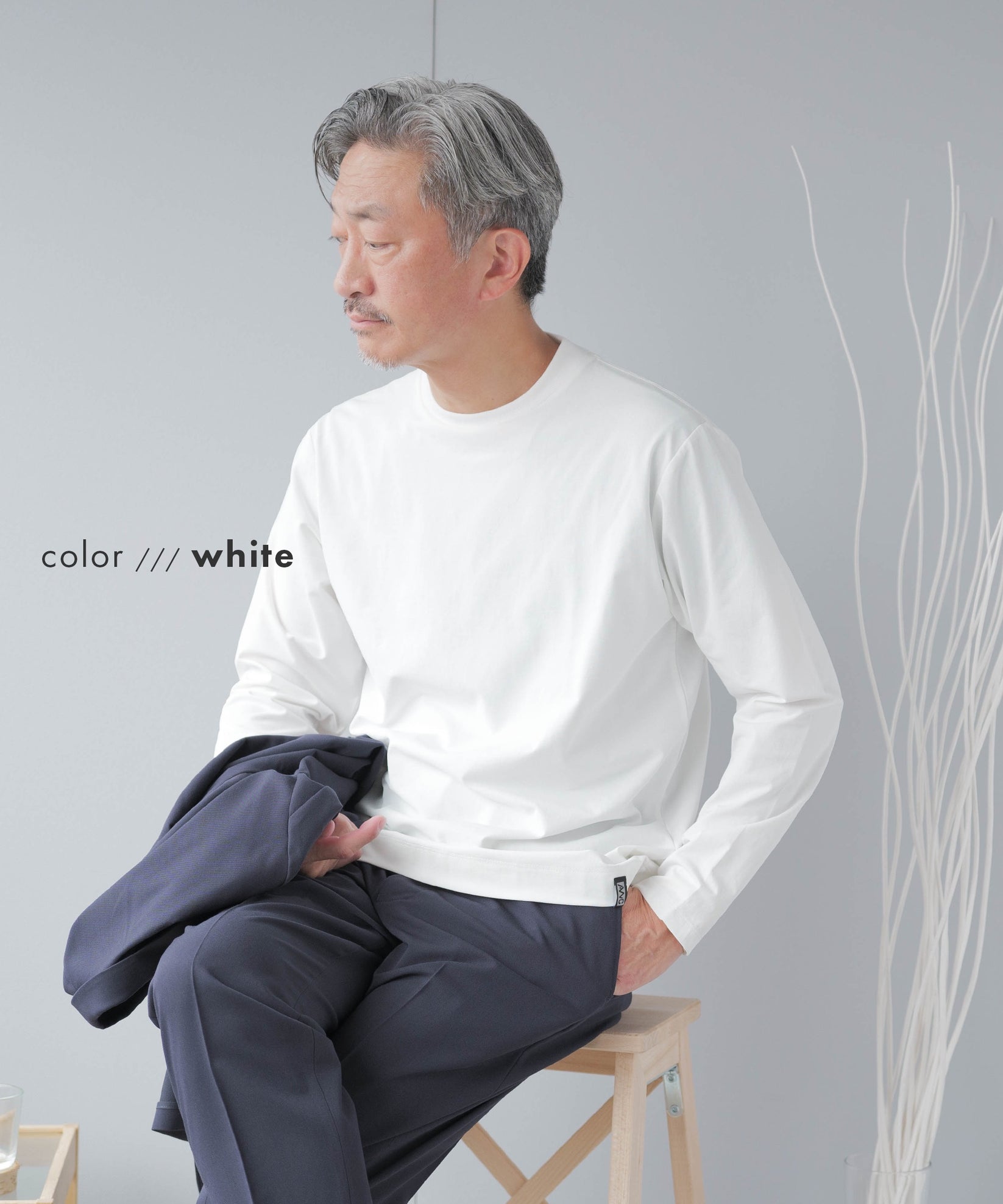 [AWC] ジャケット専用 メランジ調 ドレスTシャツ-長袖 AWC | active worker components – AWC │ active worker components